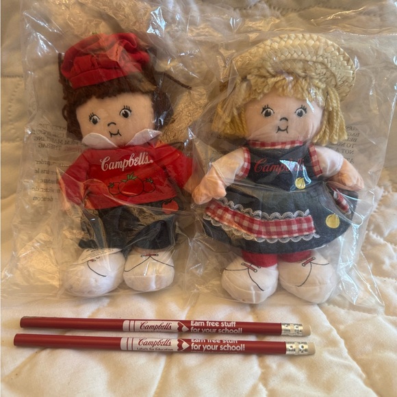 Campbell | Other | Campbells Collectible Dolls Set Red And Blue | Poshmark